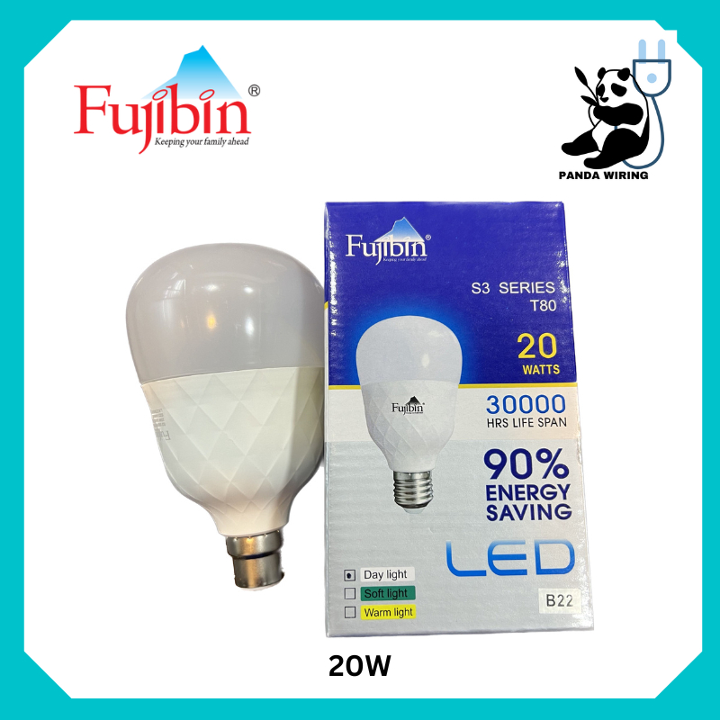 Fujibin S-SERIES B22 Energy Saving LED Bulb T80 20W (Daylight) | Shopee ...