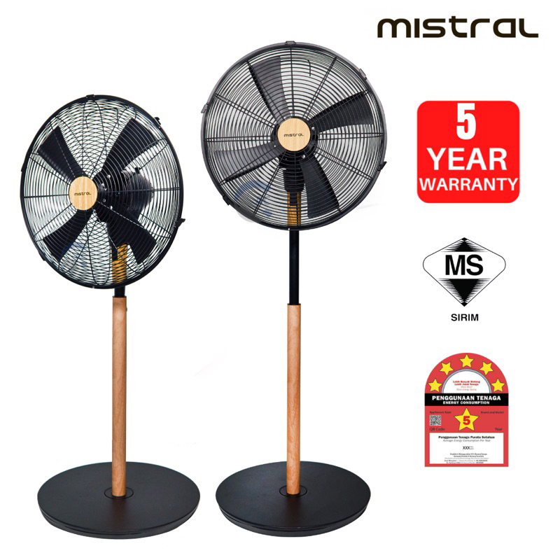 MISTRAL DESIGNER STAND FAN MSF1615M (WOODEN SERIES) | Shopee Malaysia