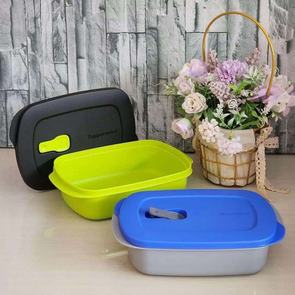 Tupperware Crystalwave Rectangular 1.0L/ Microwaveab Food storage box ...