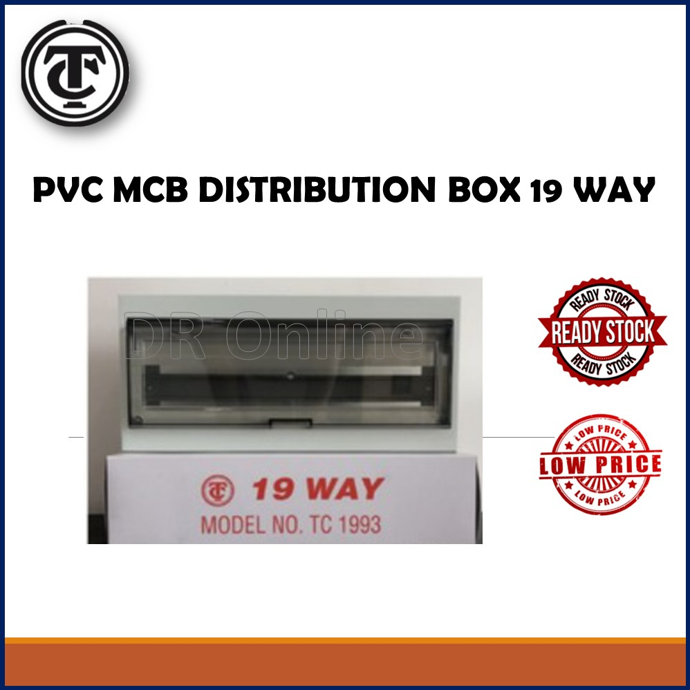 TC MCB PVC DB Box / MCB Distribution Box , 14 Way / 19WAY PVC | Shopee ...