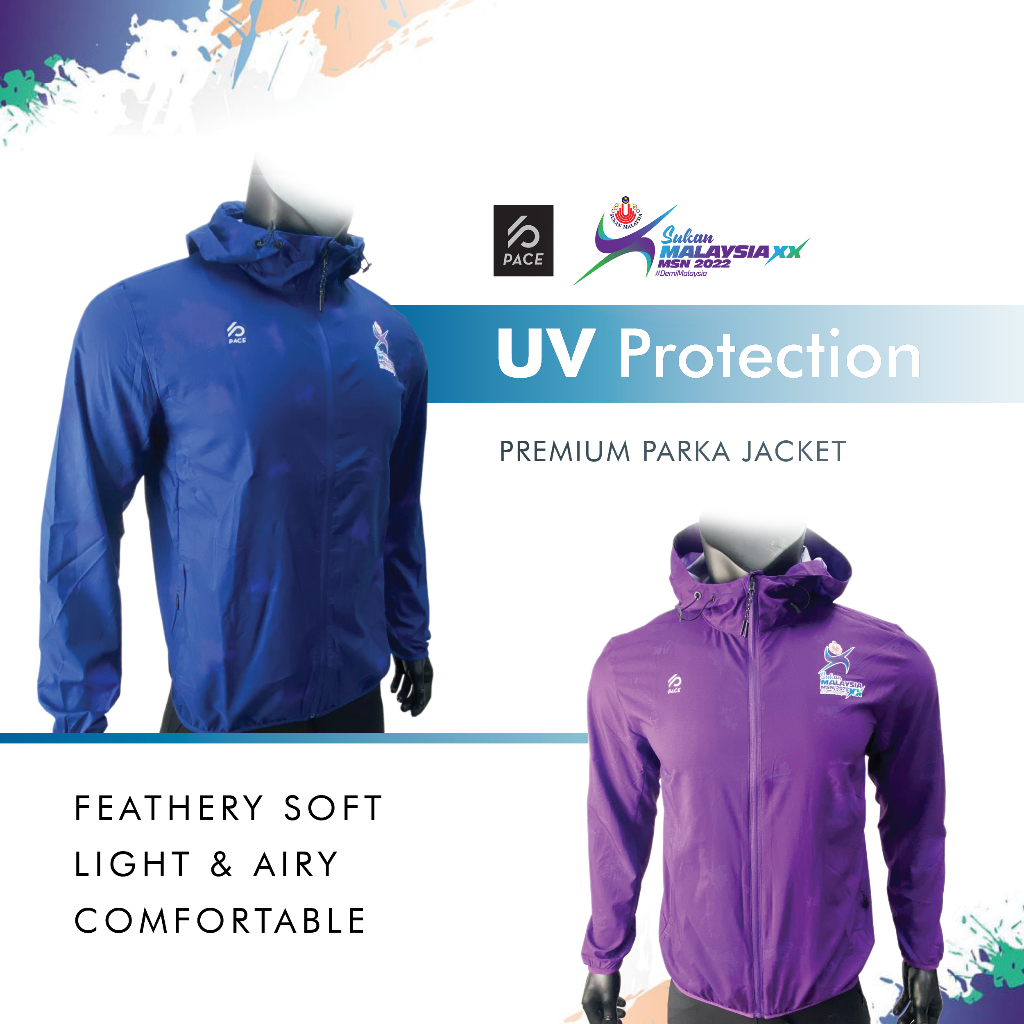Pace Sukan Malaysia XX MSN 2022 - UV Protection Parka Jacket - Sport ...