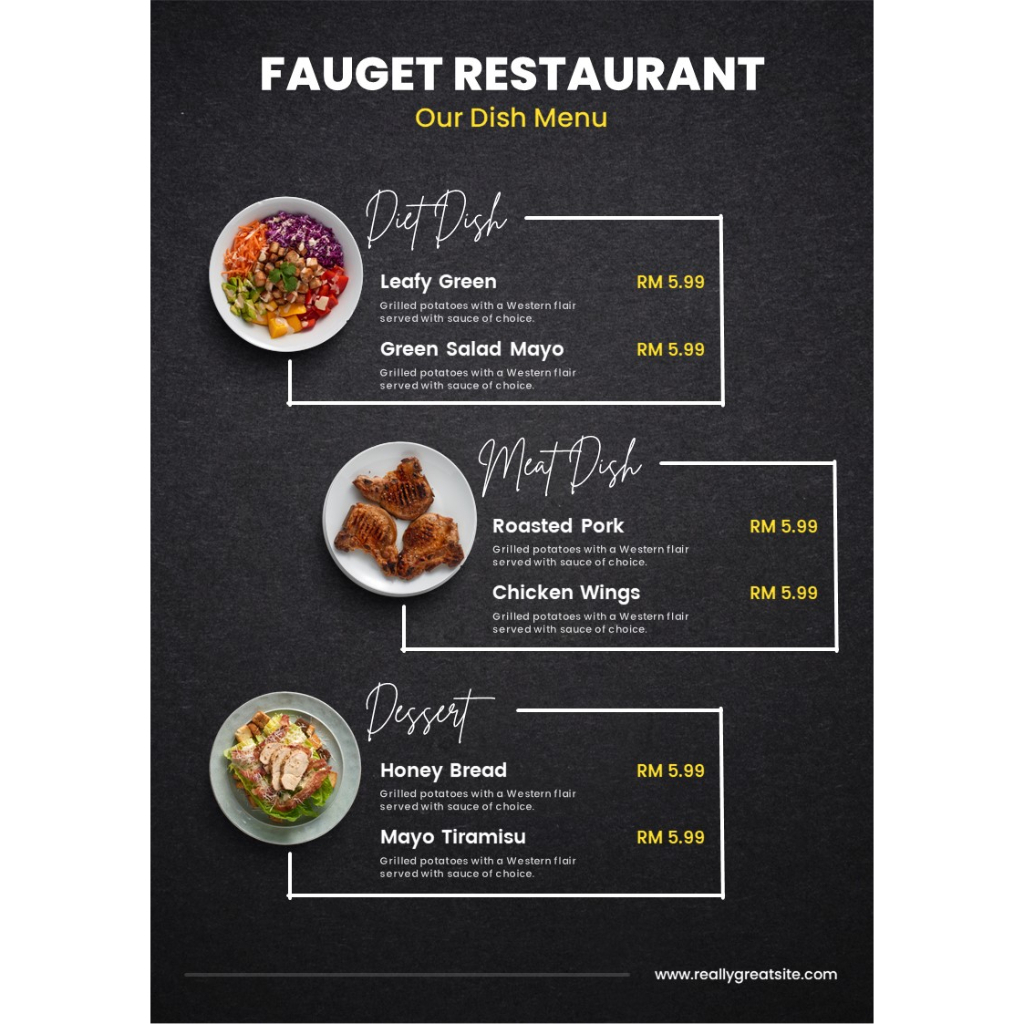 MENU LIST TEMPLATE [EDITABLE] Neutral Classy Minimalist Restaurant Menu ...