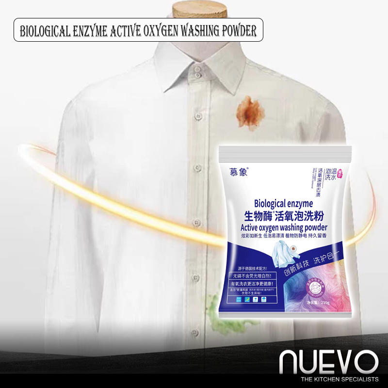 210g Biological Enzyme Active Oxygen Washing Powder Remove Stain ...