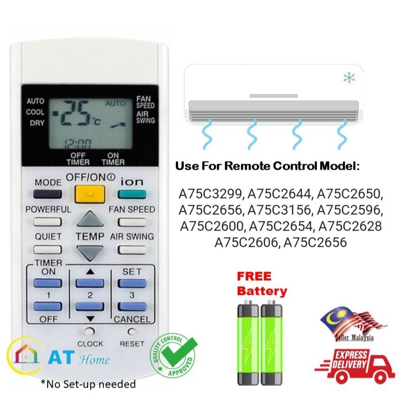 Remote Control Model A75C3299 A75C2644 A75C2650 A75C3156 A75C2596 ...