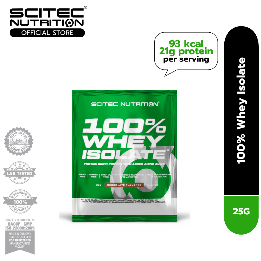 SCITEC NUTRITION 100% Whey Isolate 25g / Sachet / Protein / Sugar Free ...