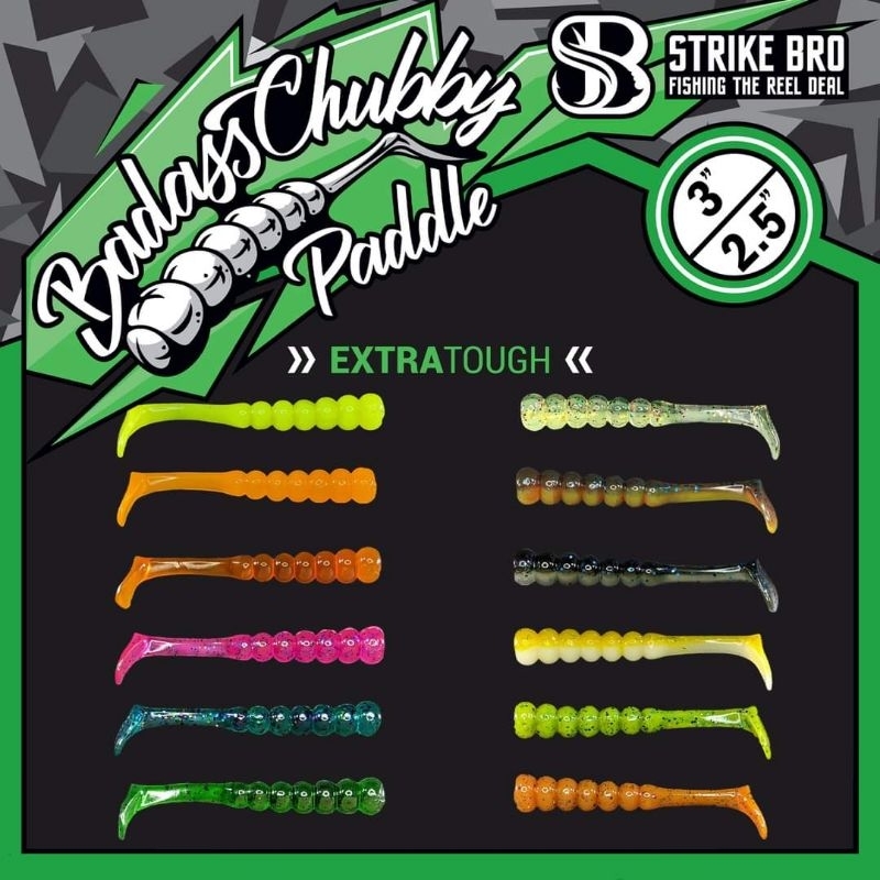 STRIKE BRO FISHING , Badass Chubby Paddle Tail Soft Plastic Lures ...