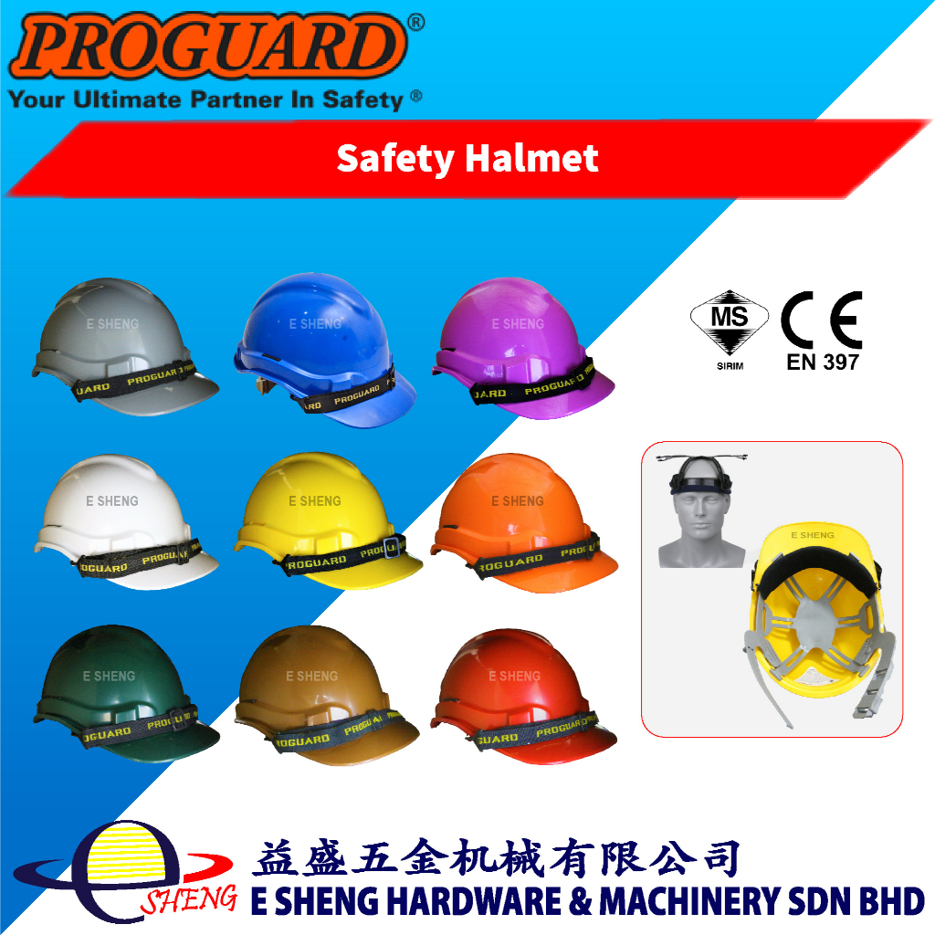 Proguard Industrial Safety Helmet (Sirim Certified) Yellow, White, Blue ...