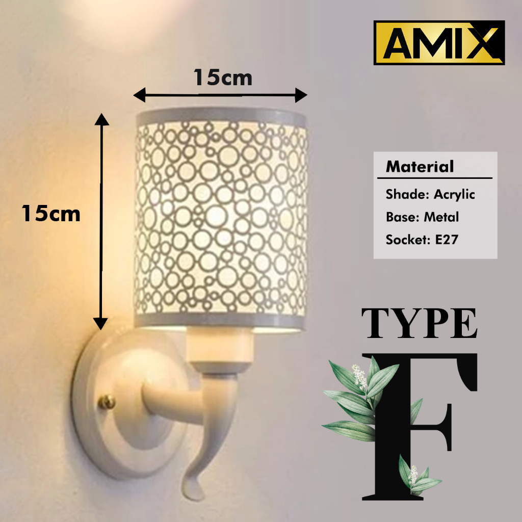 Wall Light Designer Decorative Wall Lamp/Light E27 Holder Lampu Dinding ...