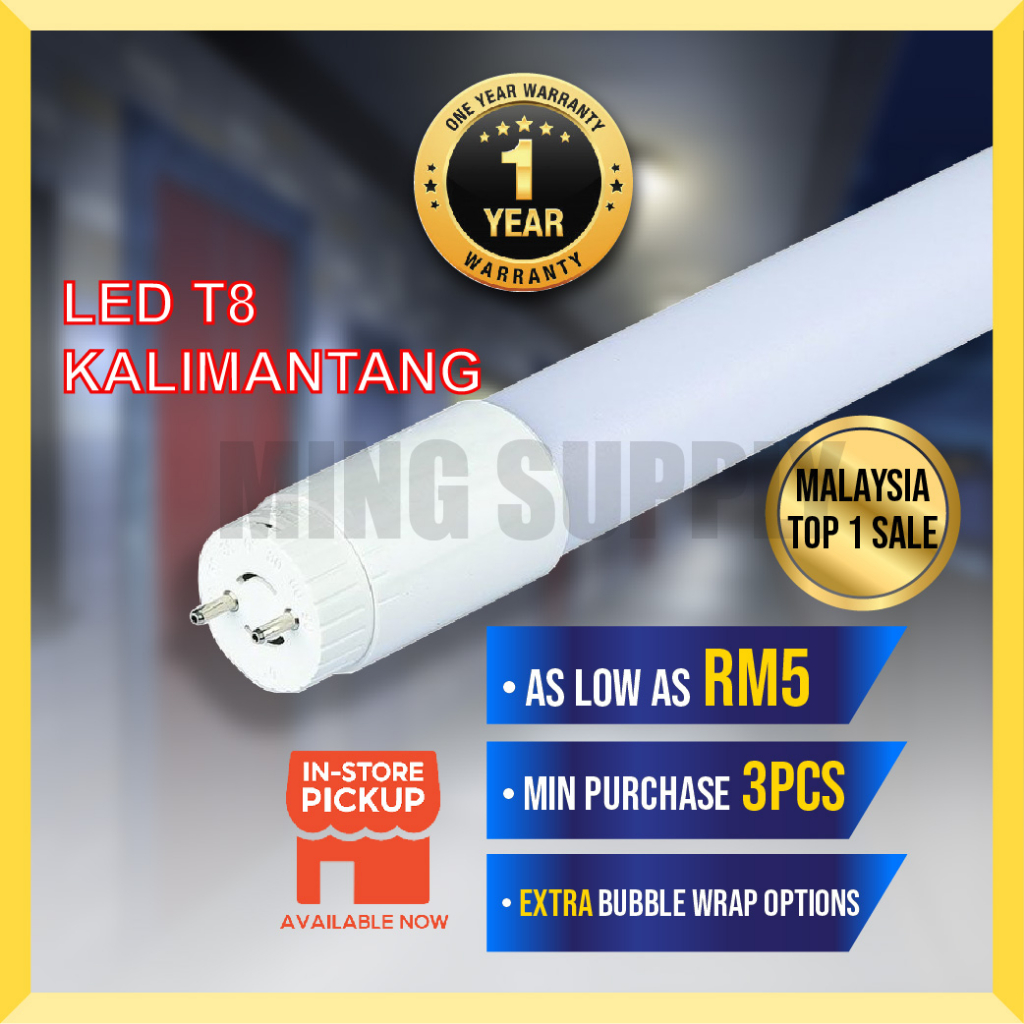 LED T8 Lampu Kalimantang Casing Fitting Box Bundle 2ft 4ft Tube Single ...