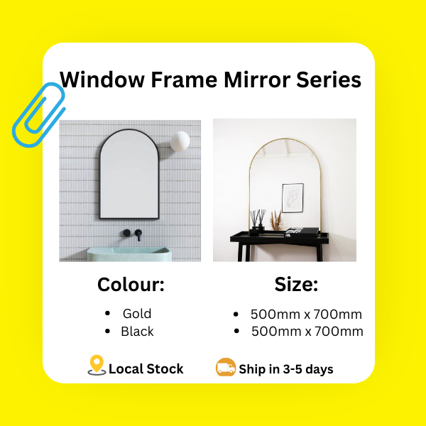 Aluminium Window Shape Gold Black Oval Mirror Table Mirror Make Up ...