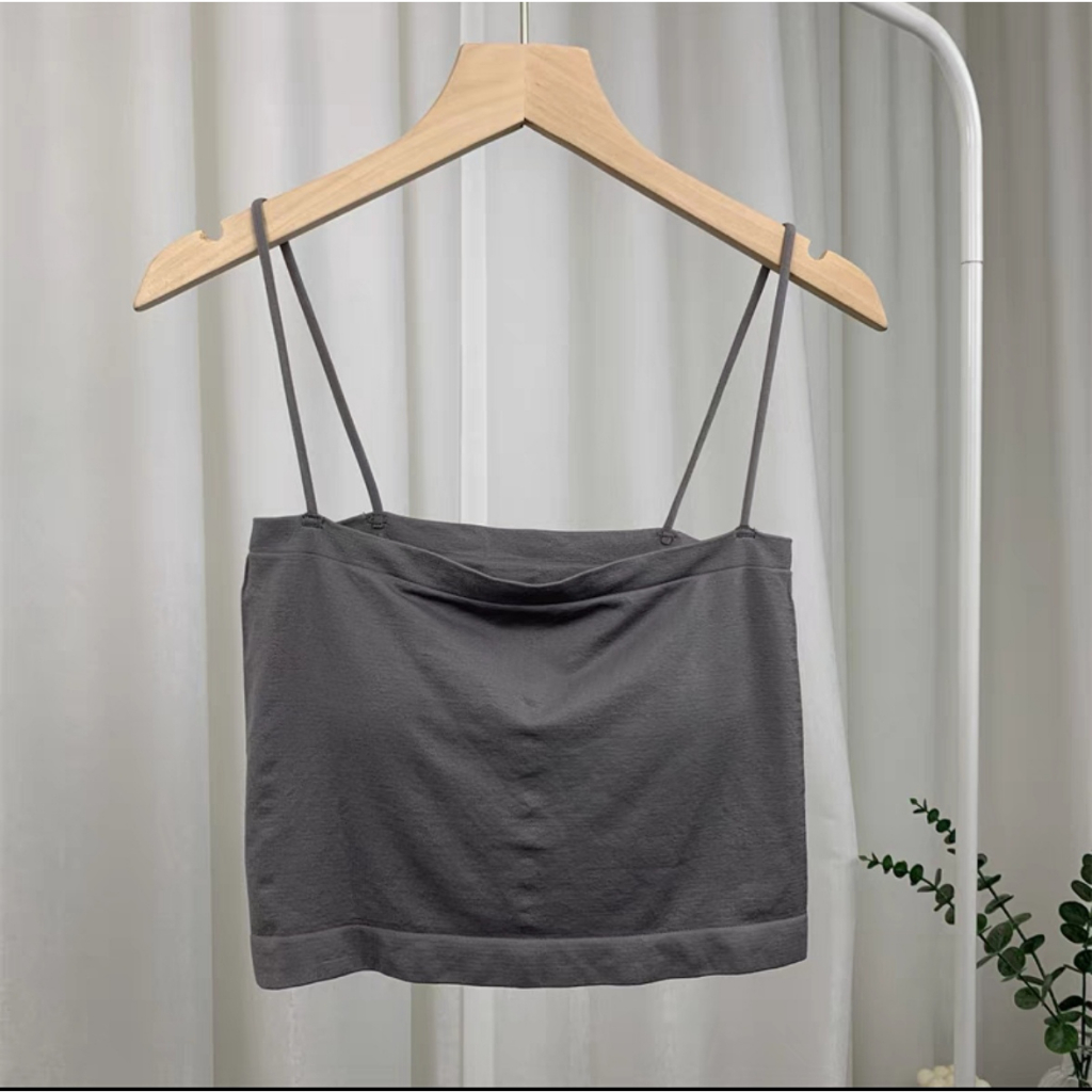 Ready Stock Malaysia Quality Women Stretchable Singlet With Padding ...