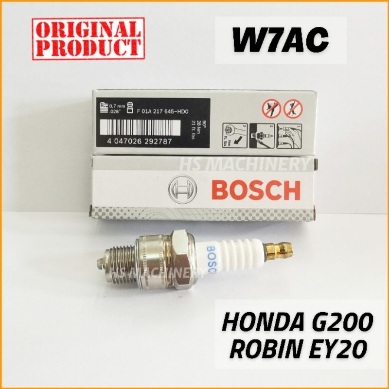 Original BOSCH W7AC Spark Plug Gasoline Engine Honda G200 Robin EY20 ...