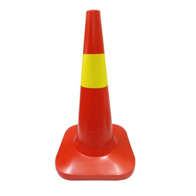 30" PVC Safety Cones c/w High Quality Yellow Reflective Tape Portable ...