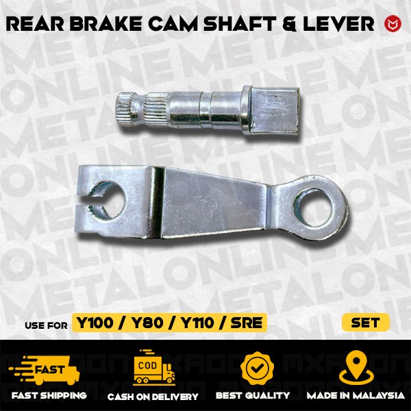 YAMAHA Y100 / Y80 / Y110 REAR BRAKE CAM LEVER & BRAKE CAM SHAFT SET ...