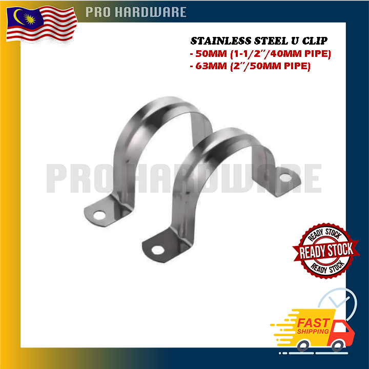 SUS304 STAINLESS STEEL/IRON METAL GI U CLIP 40mm/50mm SHAPED SADDLE ...
