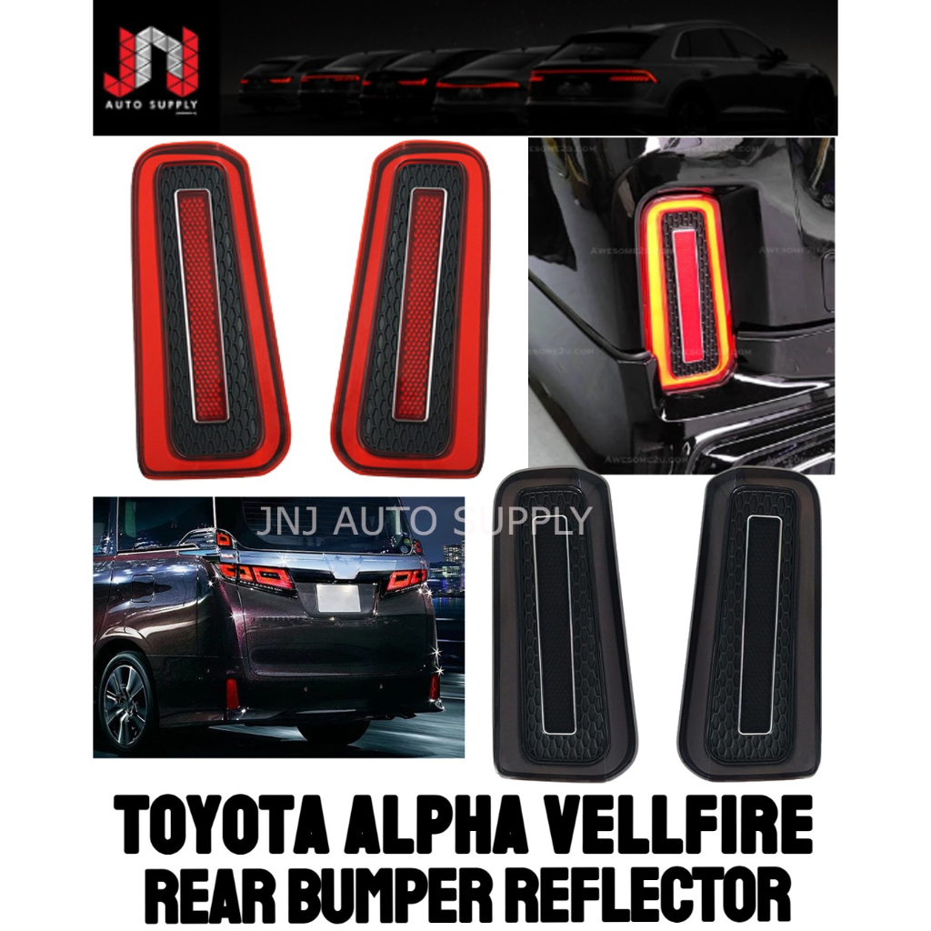 (YCL3018)Toyota Alphard Rear Bumper Reflector Lamp with 3 Function ...