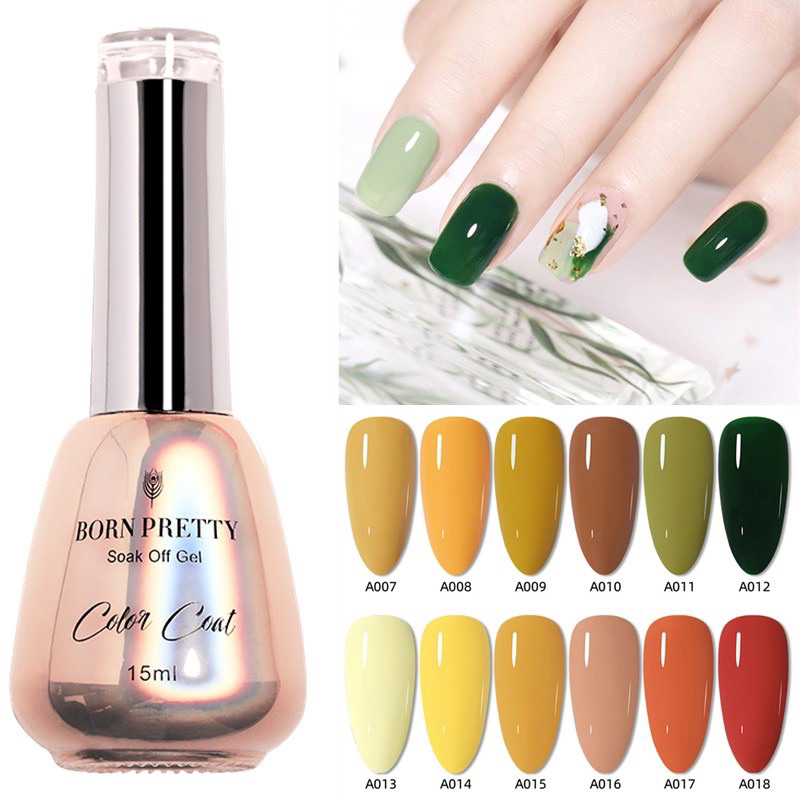 BORN PRETTY 15ml Nail Green Color Gel Polish Soak Off UV Gel Glitter Nail Varnish 镭射金瓶 | Shopee ...