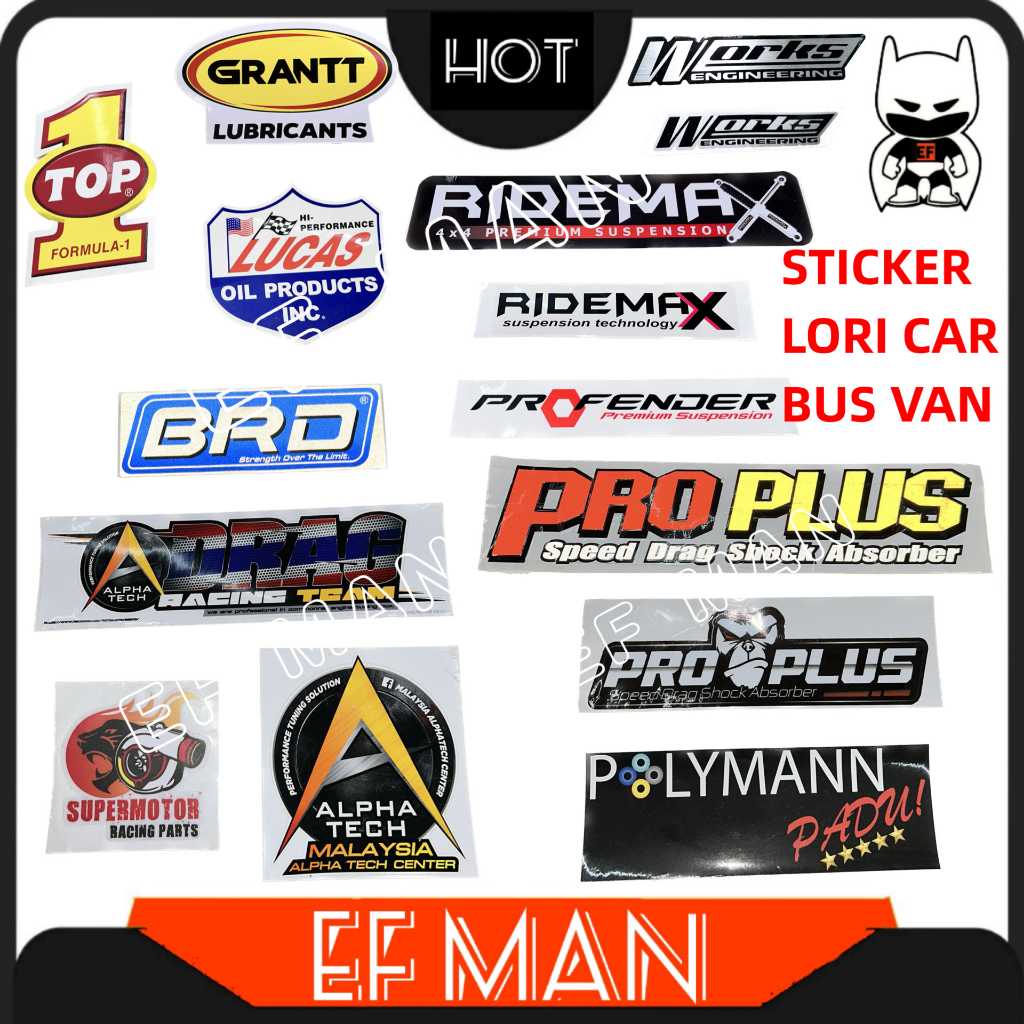 ORIGINAL LUCAS STICKER WATER PROOF CAR LORI MOTOR GLASS BIKE 4X4 BRD ...
