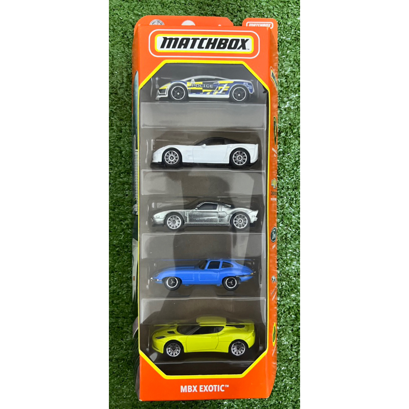 Matchbox 2023 5-Pack MBX Exotic (Lamborghini Gallardo, Corvette ZR-1 ...