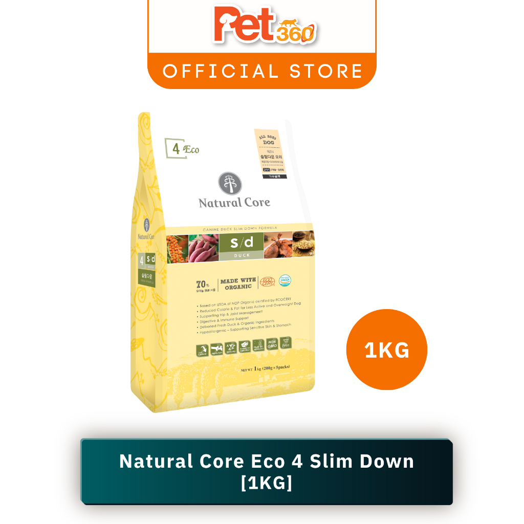 Natural Core Eco 4 Organic Slim Down Dry Dog Food (1kg) | Shopee Malaysia