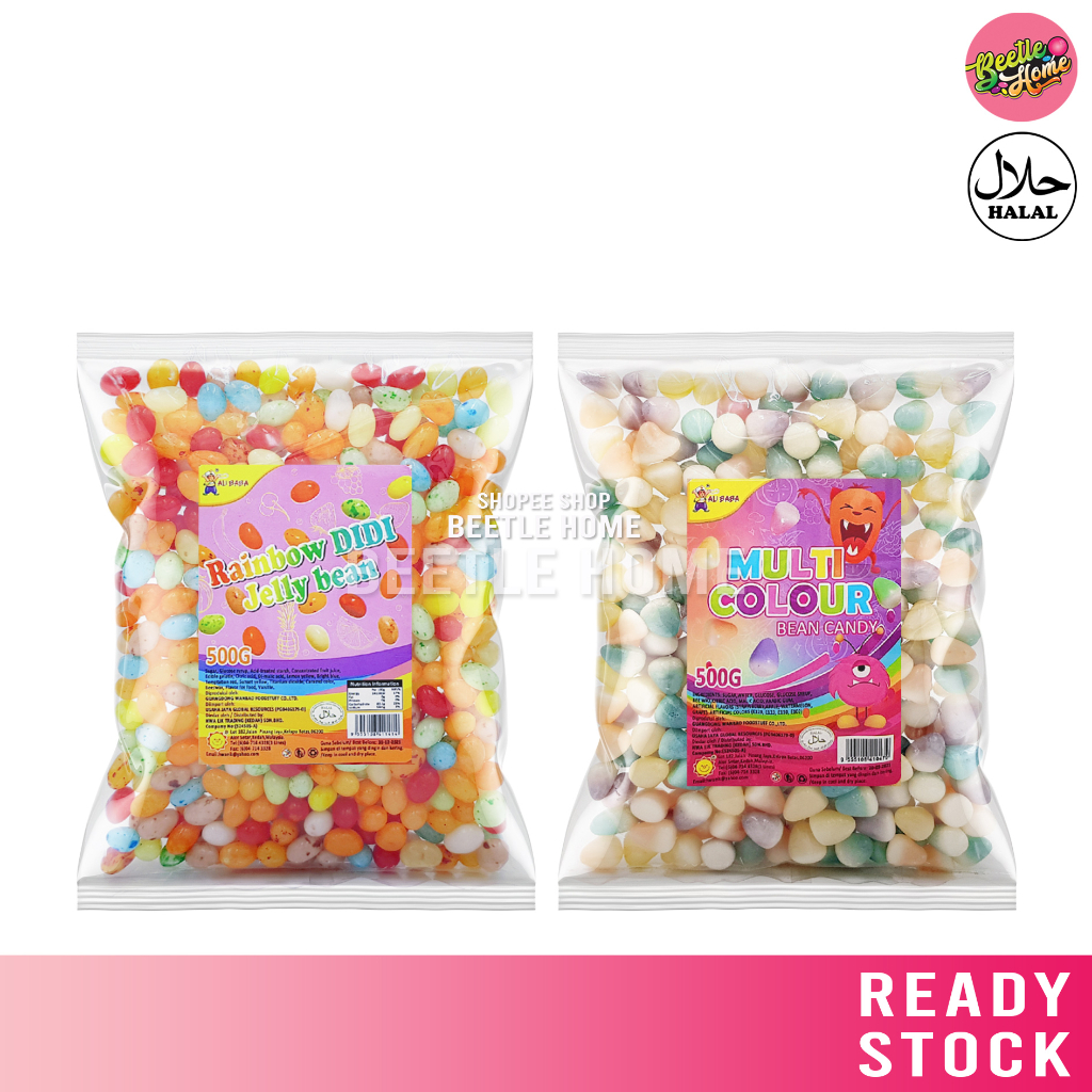 Rainbow Jelly Bean 500g Party Candy Snack Borong Party Gift | Shopee ...