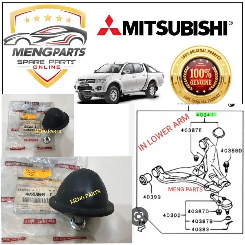 ORIGINAL MITSUBISHI TRITON ,PAJERO SPORT STOPPER KIT , LOWER ARM BUMP ...
