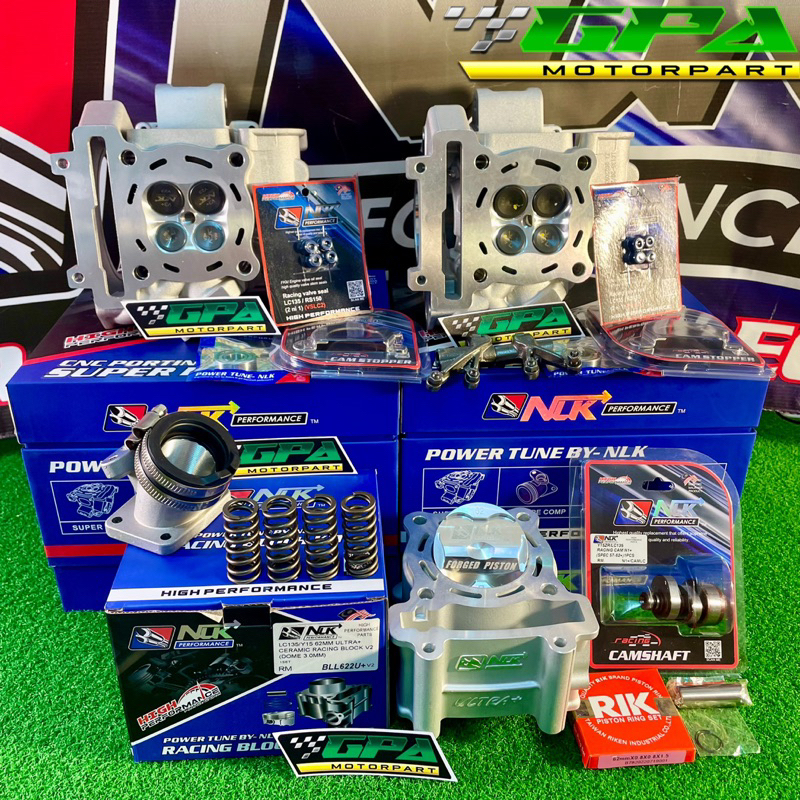 NLK PERFORMANCE TOP COMBO SET SPEC62 LC135 4S 5S SUPERHEAD V5 PORTING CNC BIASA BLOCK V1 V2 ...