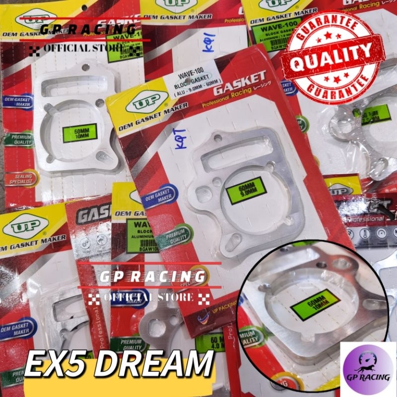 Block Gasket ALLOY EX5 dream / WAVE100 (1/2/3/4/5/6/7/8/9/10mm) Racing ...
