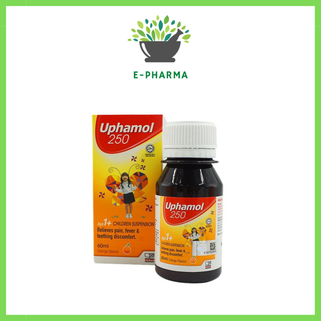 Uphamol 250 syrup Age 1+ Children Suspension (orange flavor) 60ml ...