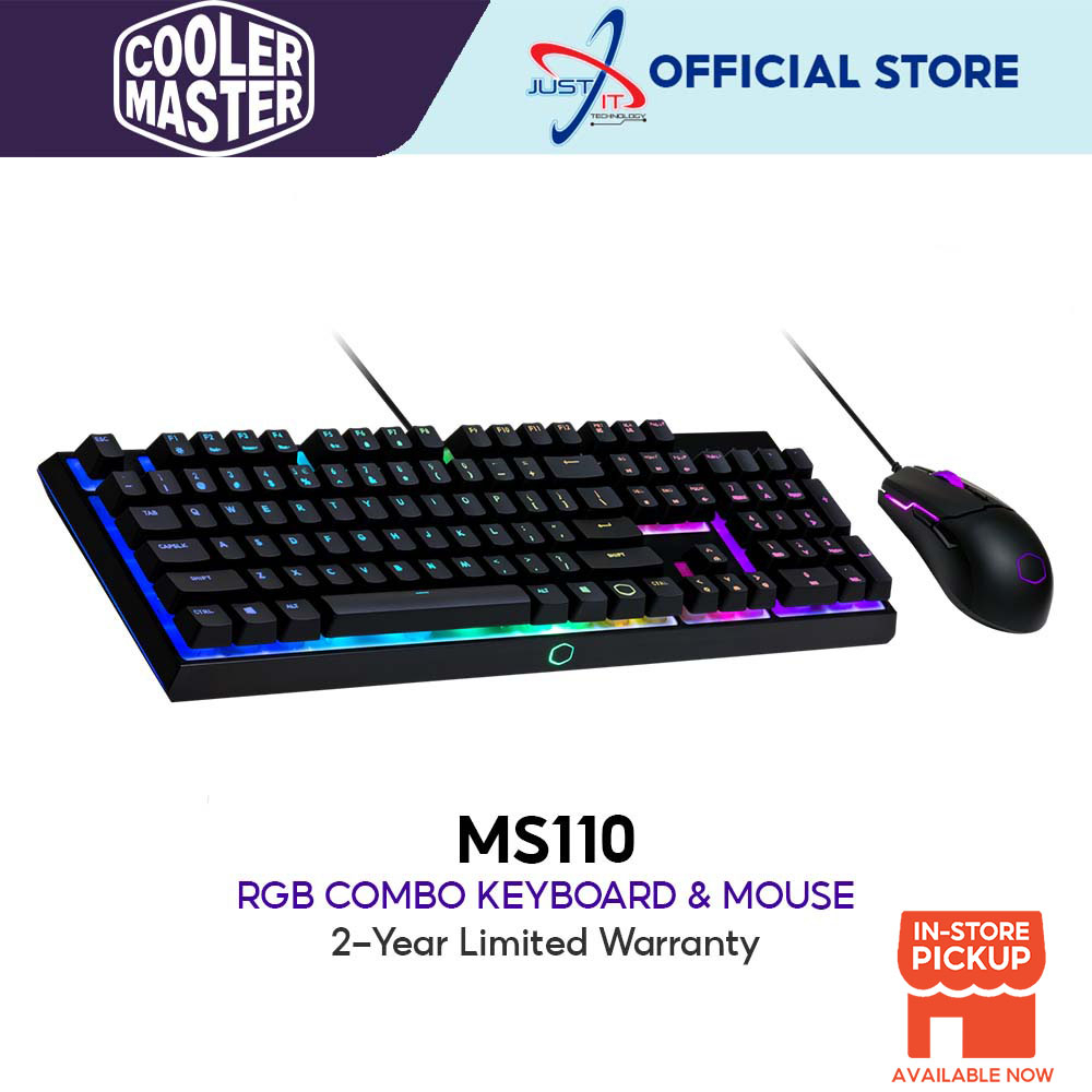 Cooler Master MS110 RGB Gaming Keyboard And Mouse Combo (CM-MS-110 ...