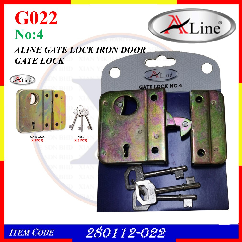ALINE G022 NO.4 (280112-022) GATE LOCK HANDLE ENTRANCE IRON DOOR GATE ...