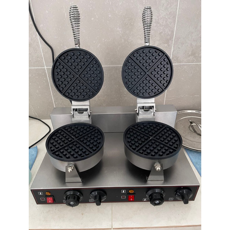 Kt ware Double Head Electric Waffle Maker Stainless Steel Non-Stick ...