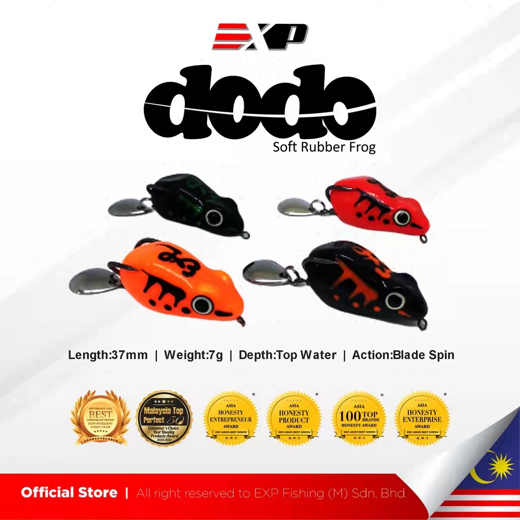 EXP DODO FROG Soft Rubber Frog Expert For Snakehead Hunter Haruan/Toman ...