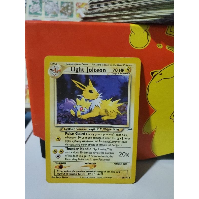 Pokemon Vintage Card Light Jolteon 48/105 | Shopee Malaysia