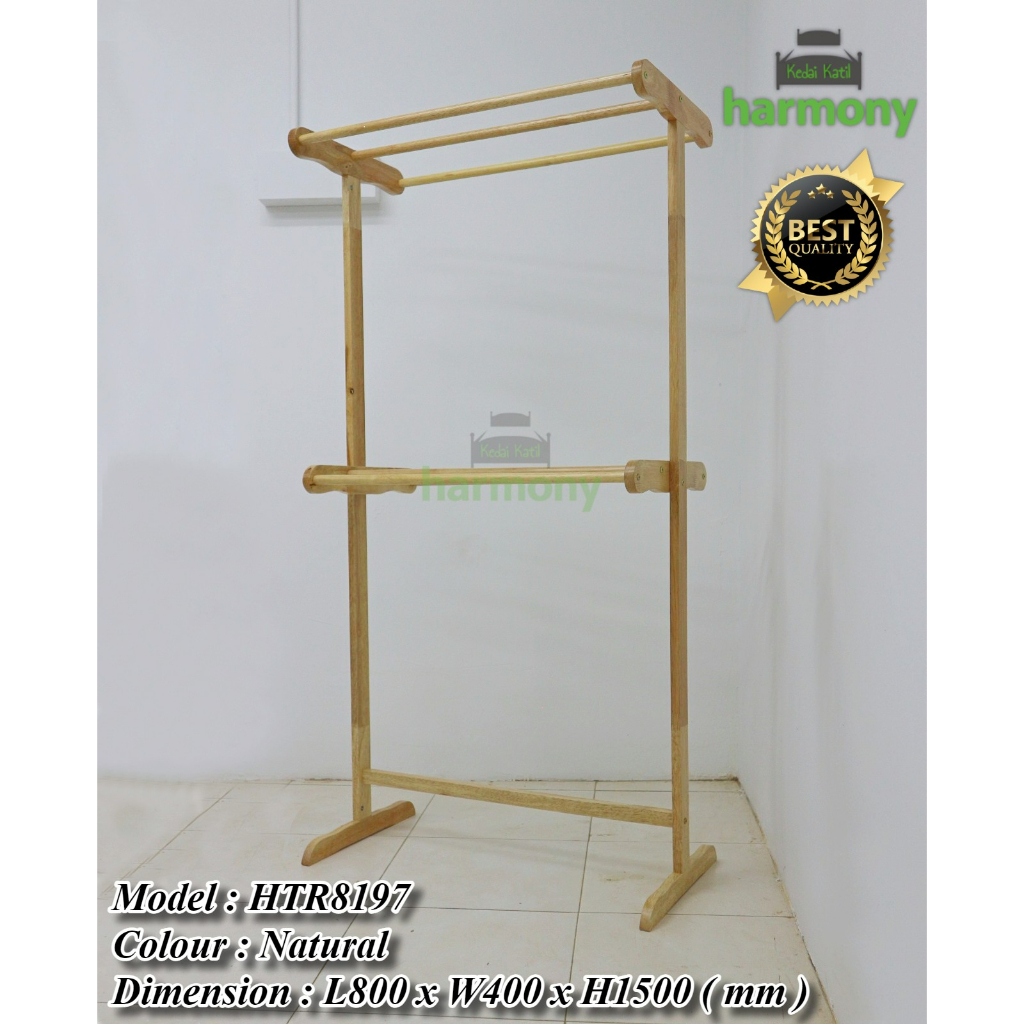 Harmony Rubber Wood High Towel Rack / Tuala Rack / Wood Towel Rack ...