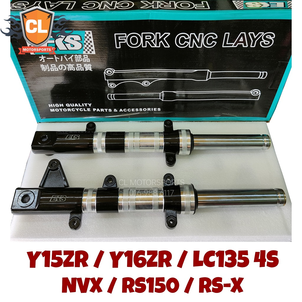 Y15ZR / Y16ZR / LC135 4S / NVX / RSX / RS150 EKS CNC FORK LAY - SILVER EDITION | Shopee Malaysia