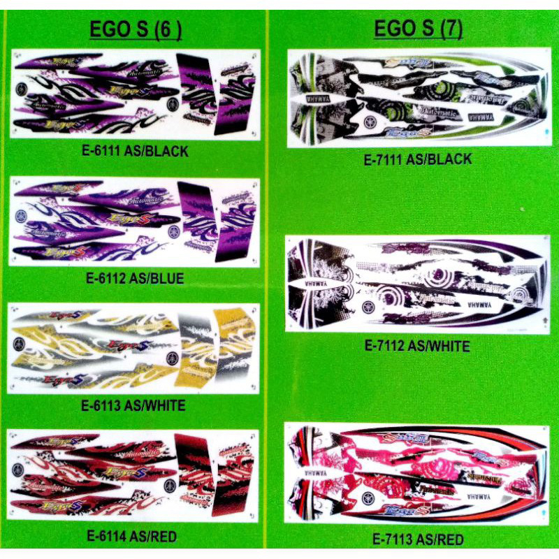 YAMAHA EGOS EGO-S EGO S BODY COVER SET STRIPE (6TH /7TH ) BODY COVERSET STICKER | Shopee Malaysia