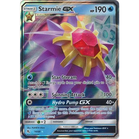 Pokemon TCG - Starmie GX - 14/68 - Ultra Rare (Sun & Moon Pokemon GX ...