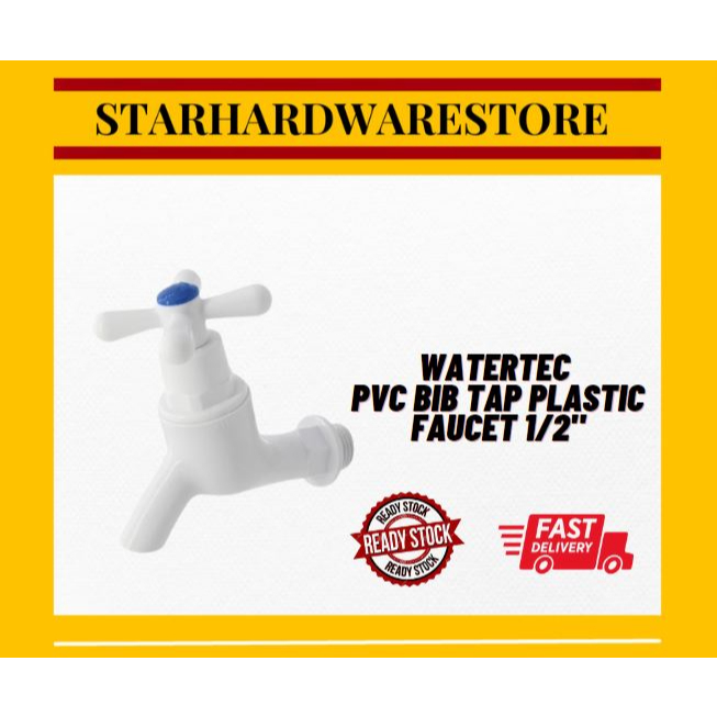 🌟READY STOCK🌟 Victor Watertec PVC Bib Tap Plastic Faucet 1/2" (15mm ...