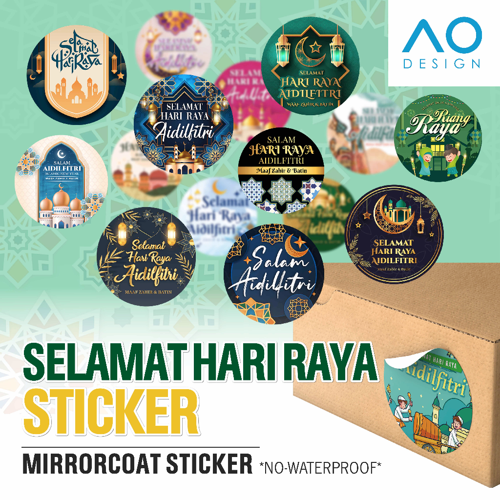[READY STOCK!] 🇲🇾Ramadan Sales_Sticker Hari Raya Aidilfitri🌙4cm / 5cm ...
