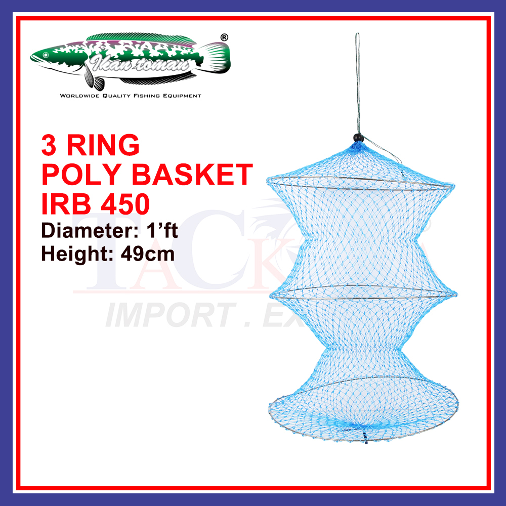 Sangkar Foldable Fish Net IRB Nylon Basket 3 Ring Floating Fishing ... Sangkar Foldable Fish Net IRB Nylon Basket 3 Ring Floating Fishing ...