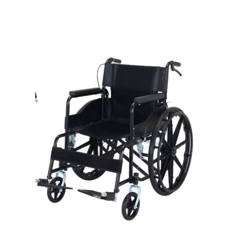 Wheelchair 24 Inches (Steel Wheelchair) - Black | Shopee Malaysia