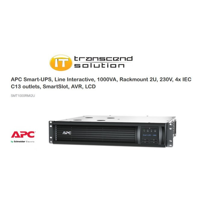 APC Smart-UPS, Line Interactive, 1000VA, Rackmount 2U, 230V, 4x IEC C13 ...