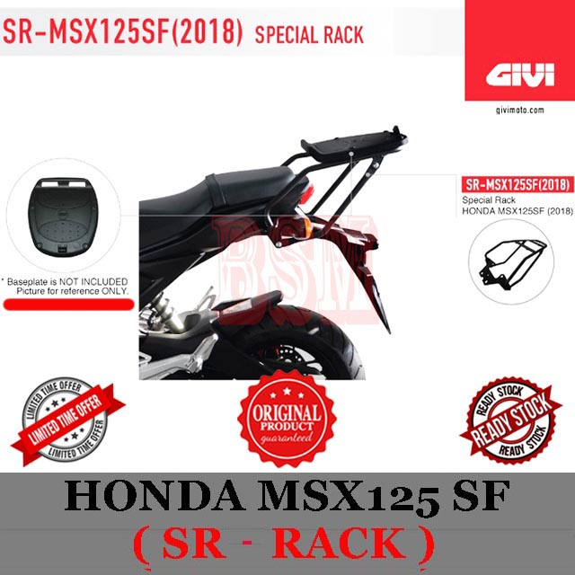 HONDA MSX125 SF 100% ORIGINAL GIVI SR RACK HEAVYDUTY MONORACK SPECIAL ...