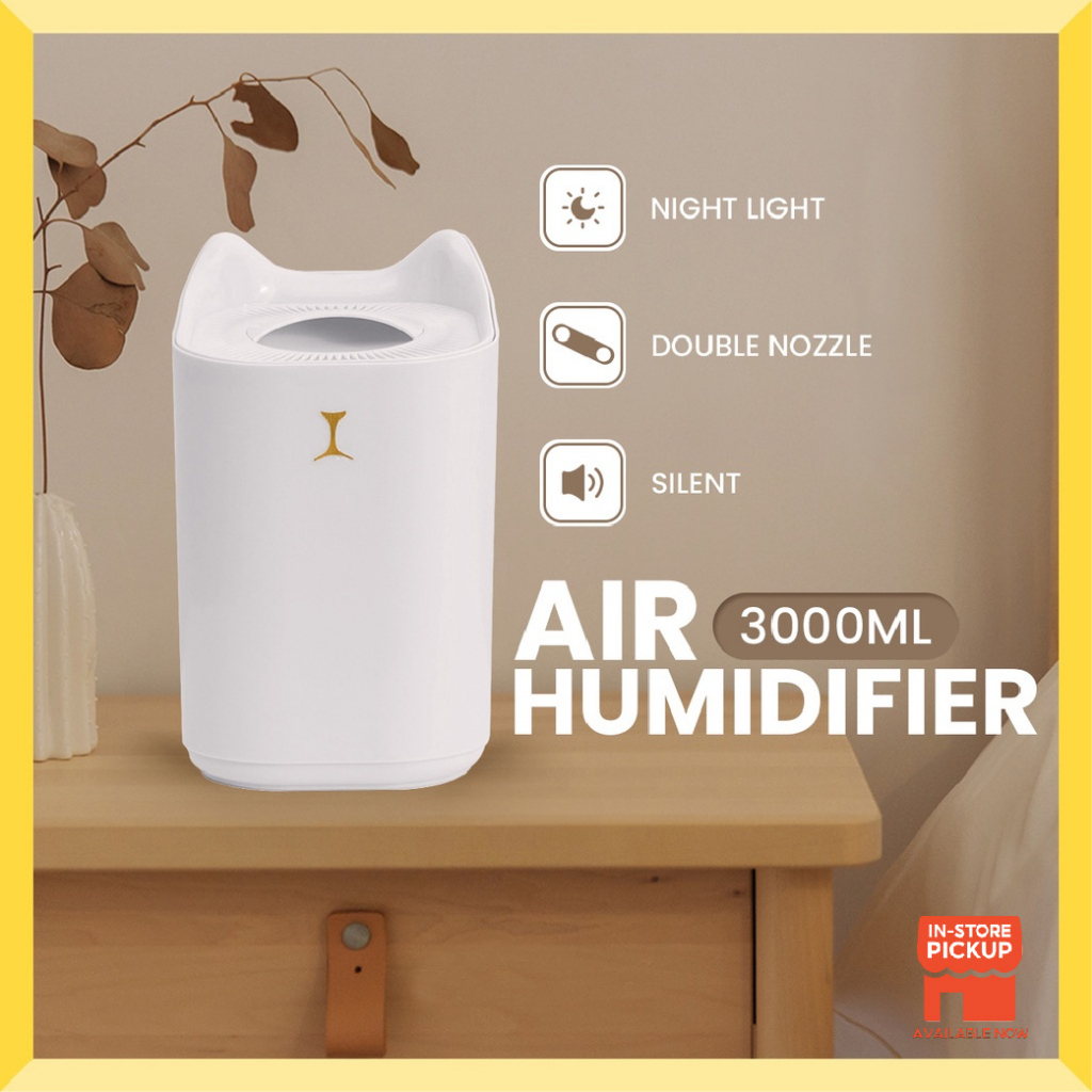 MS_ 3L USB Air Humidifier Lamp Diffuser Aroma Essential Oil Home Fogger ...