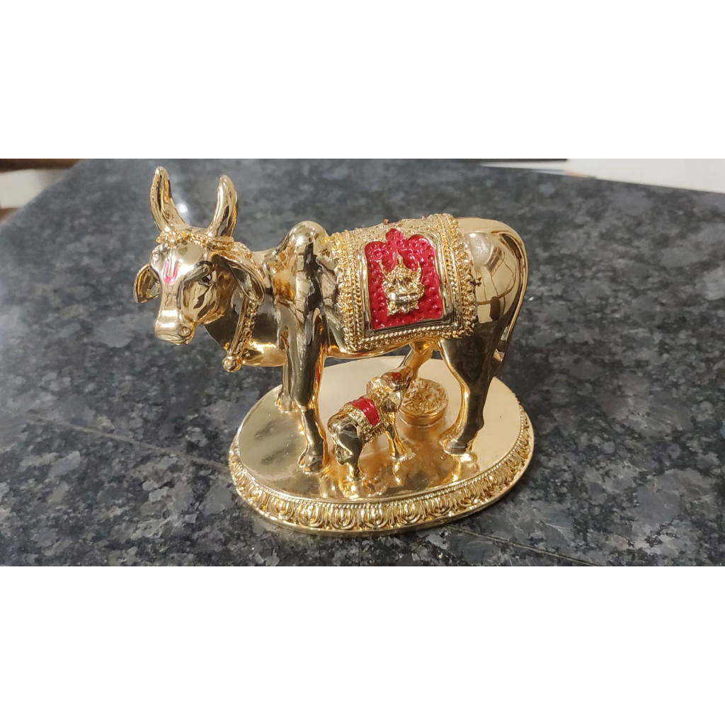 GOLD AND SILVER PLATED COW AND CALF (HOUSE WARMING GIFT) | Shopee Malaysia