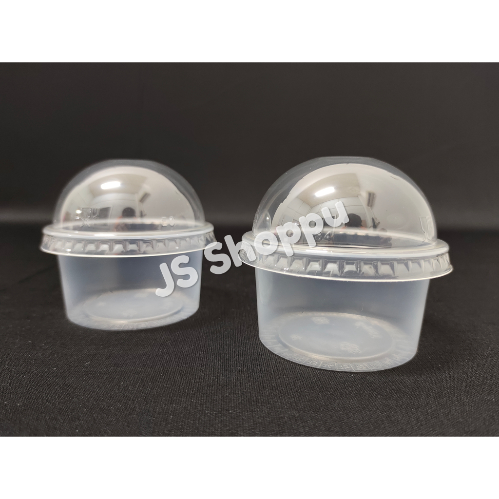 4oz Round Container with Dome Lid (100pcs±) / Plastic Food Container ...