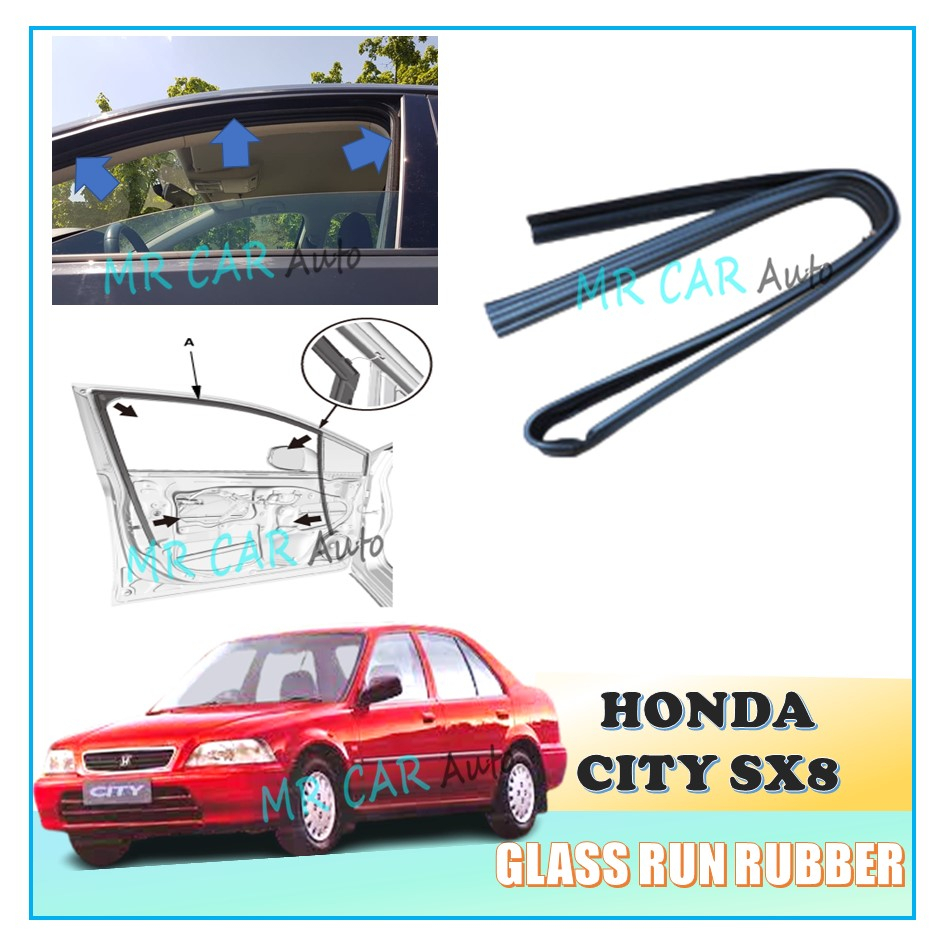 HONDA CITY SX8 1996-2002 GLASS RUN / RUN CHANNEL (OEM) | Shopee Malaysia