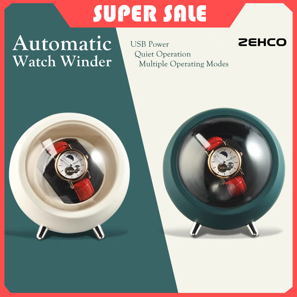 Watch Shaker Automatic Rotating Watch Winder 2 Way Power (USB/Battery ...