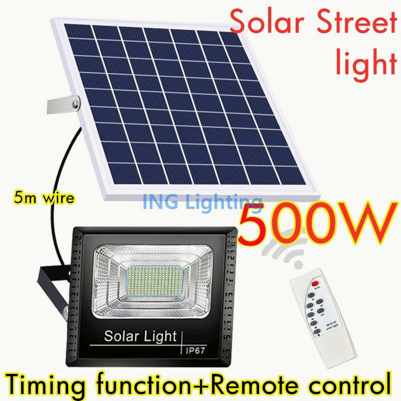 Lampu solar 500W Solar Street Light Outdoor Waterproof LED Floodlight ...